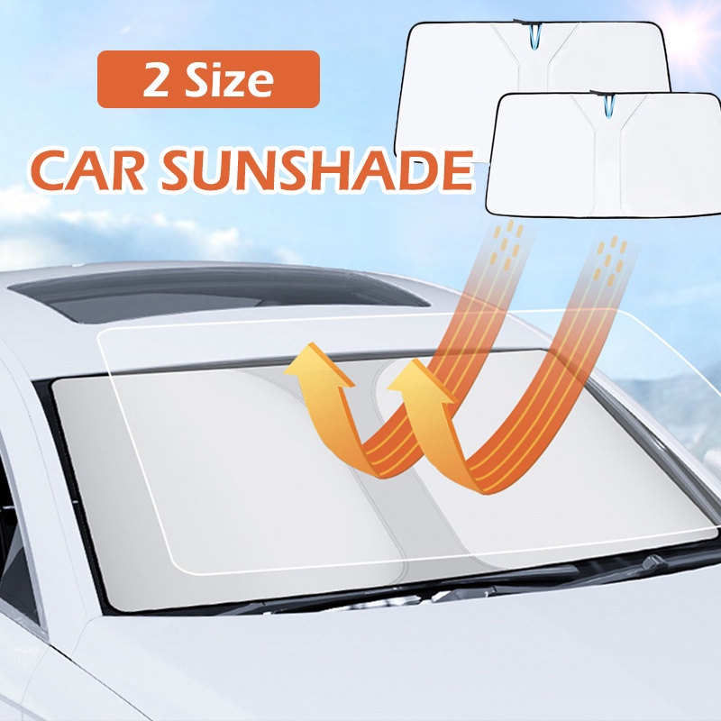 Car Window Sun Shade Foldable Car Windscreen Sunshade Front Rear ...