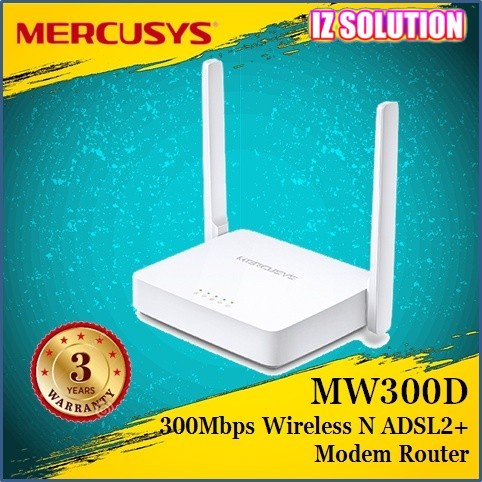 Mercusys Powered By TP-Link MW300D Wireless ADSL Streamyx / Unifi Lite ...