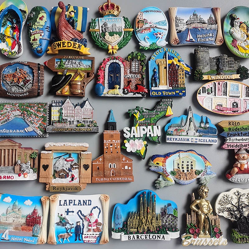 World Tourist Fridge Magnets Windsor GRAN CANARIA Barcelona Greece ...