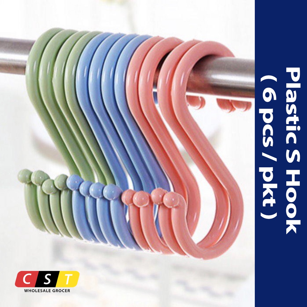6's Plastic S Hook (Assorted Colour) | Shopee Malaysia
