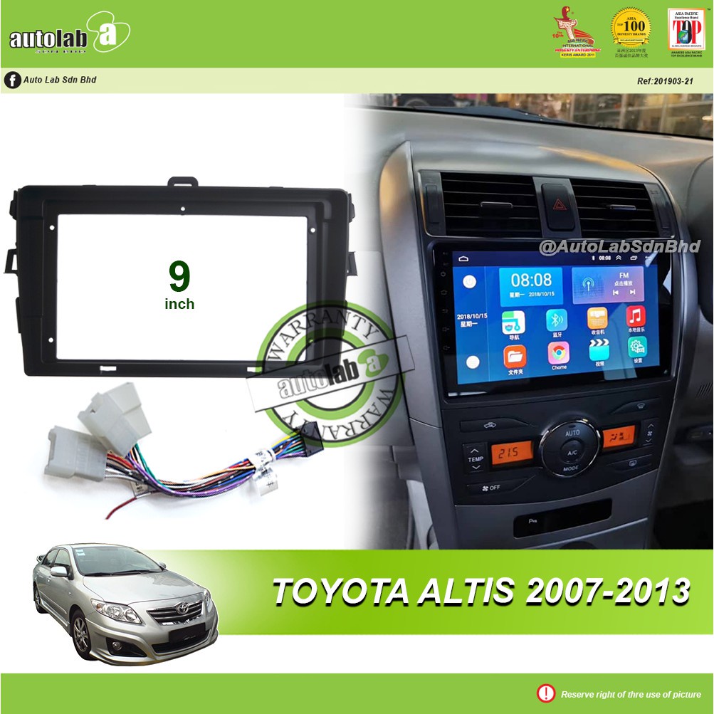 Android Player Casing 9" Toyota Corolla Altis 2007-2013 ( with Socket ...
