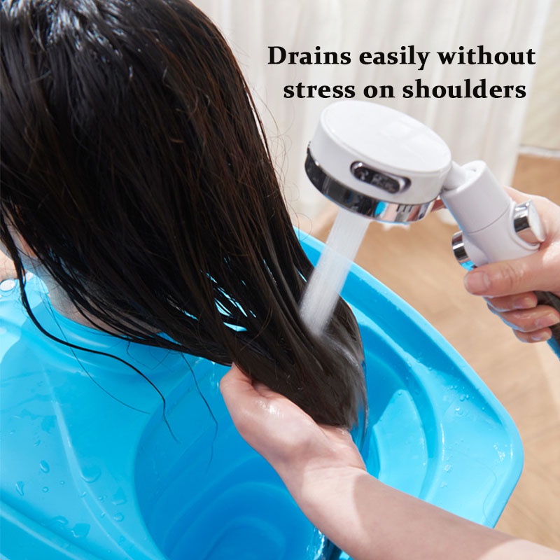 Portable Hair Washing Basin Shampoo Trays with Tube Inflator Pump ...