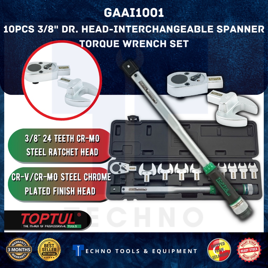 Ready Stock!! Toptul GAAI1001 - 10PCS 3/8" DR. Head-Interchangeable ...