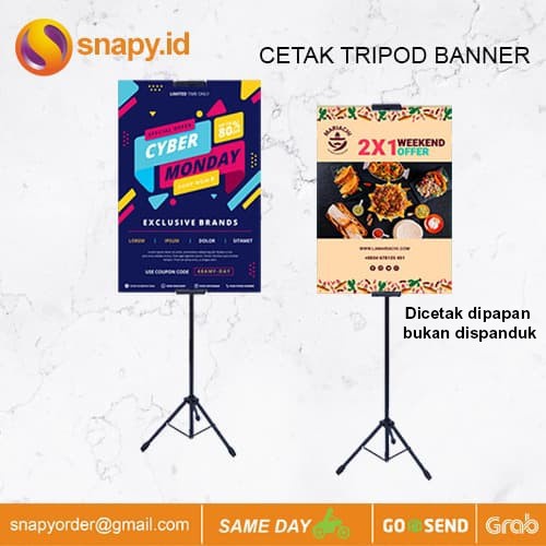 Limited PROMO!!! Print TRIPOD BANNER STAND BANNER - 60x40 | Shopee Malaysia