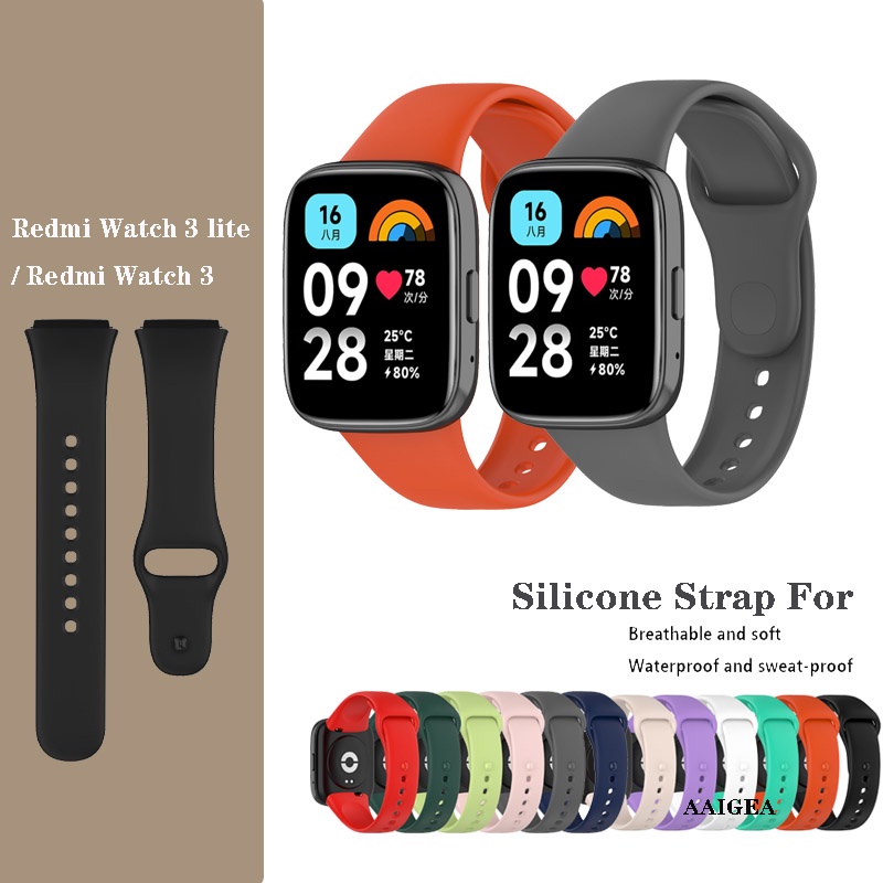 Sport Silicone Strap For Redmi Watch 3 Active Smart Bracelet for Redmi Watch 3 Lite Wrist Band ...
