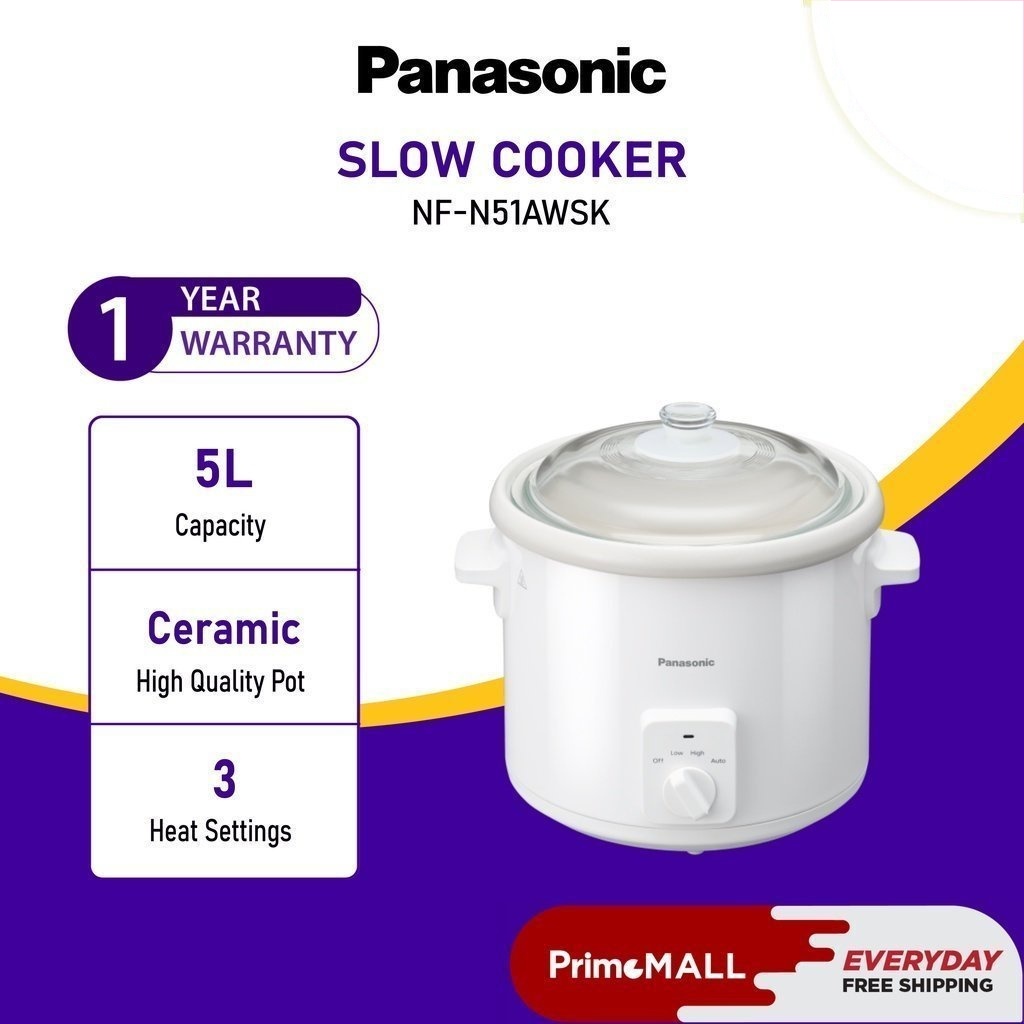 PANASONIC NF-N51A 5.0L SLOW COOKER NF-N51AWSK | Shopee Malaysia