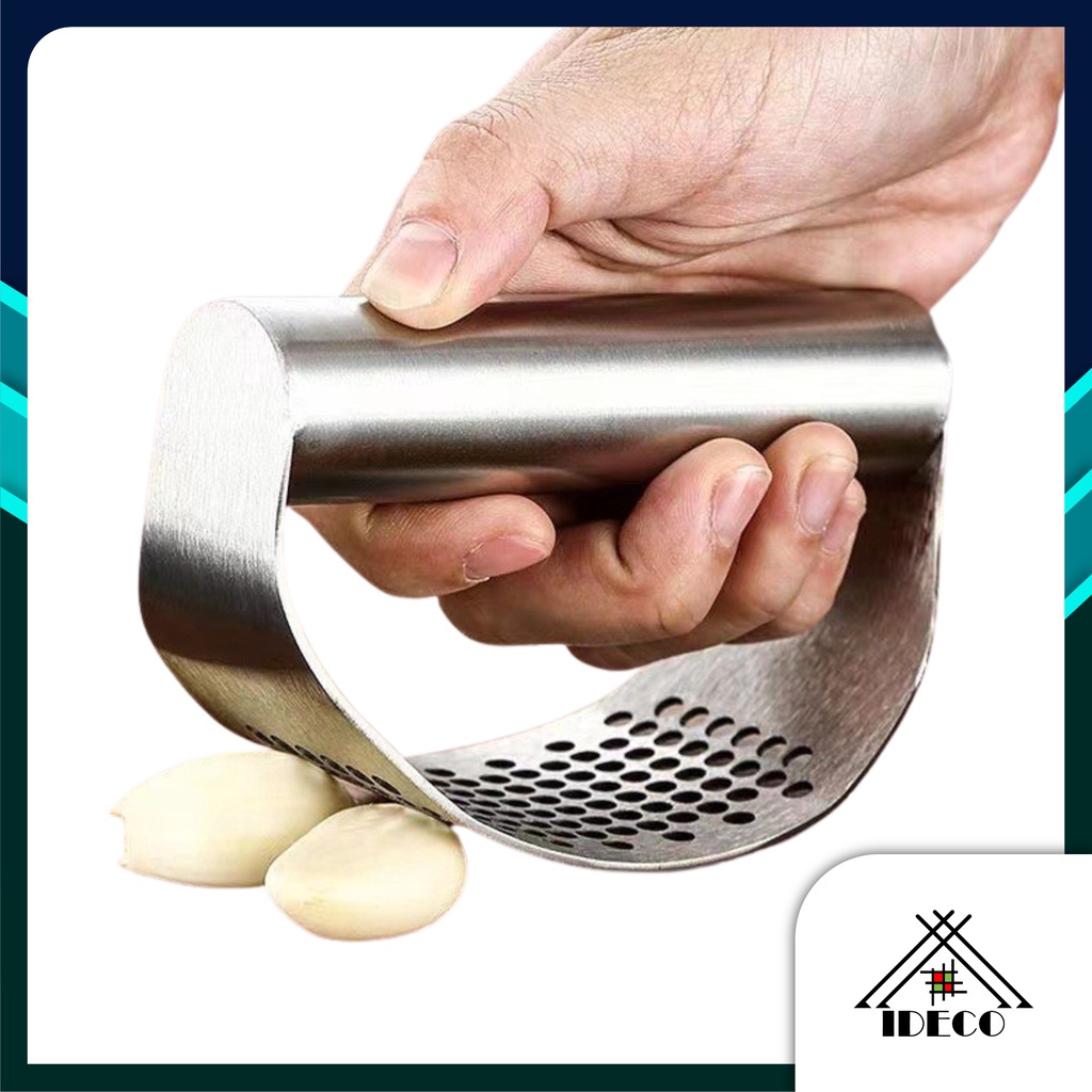 IDECO Garlic Rocker Tool Stainless Steel, Manual Garlic Chopper Garlic ...