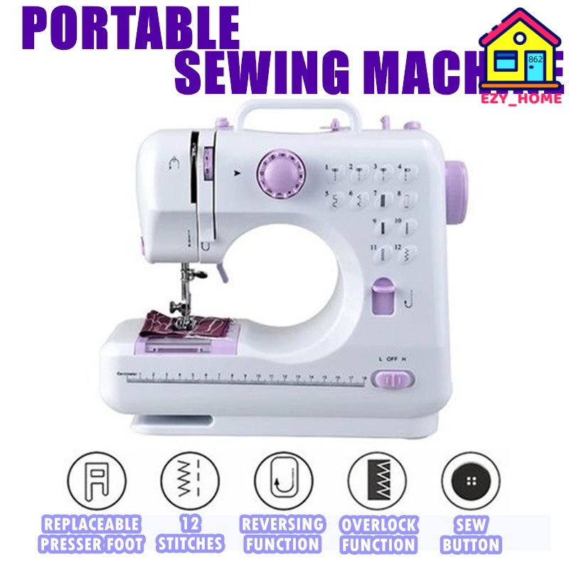 Portable Sewing Machine FHSM 505A Pro 505 Upgraded 12 Sewing Jahit ...