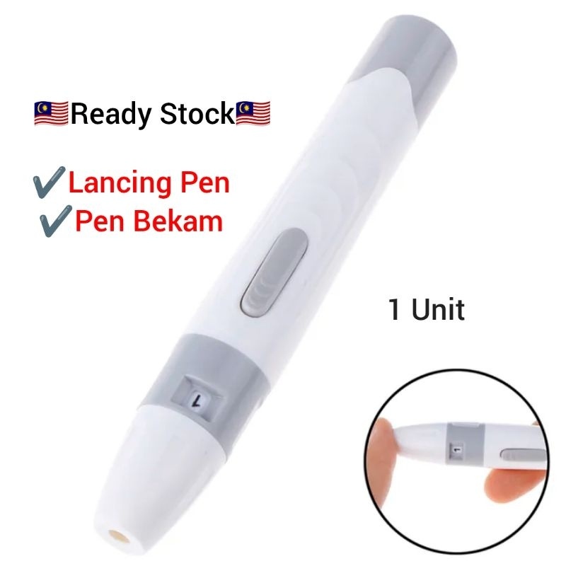 Lancing Pen Bekam Lancets Device Pen Jarum 28G Diabetes Glucose BSP GDM ...