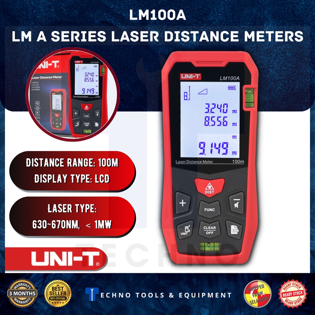 UNI-T LM60 / LM100A Laser Distance Meter - 1 Year Warranty | Shopee Malaysia