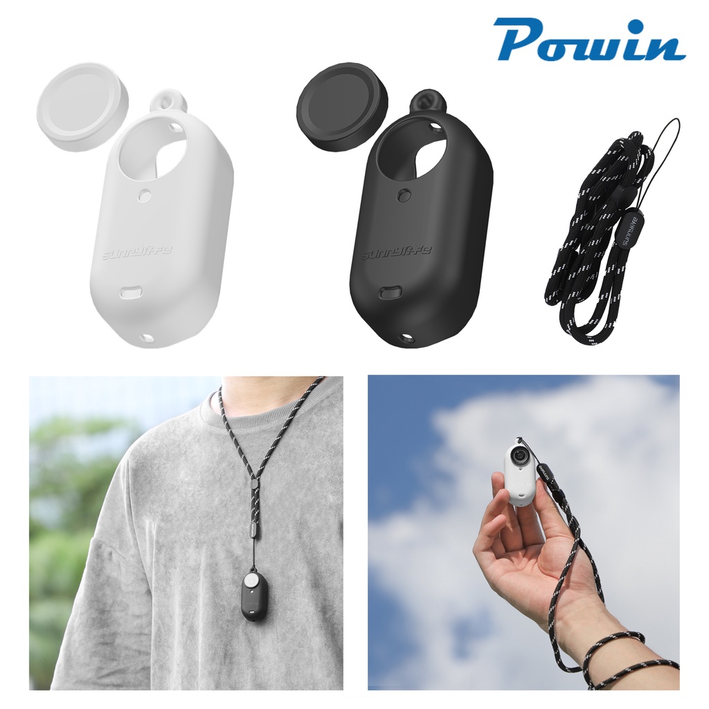 Silicone Case Lens Cap with Adjustable Lanyard for Insta360 Go 3 Soft ...