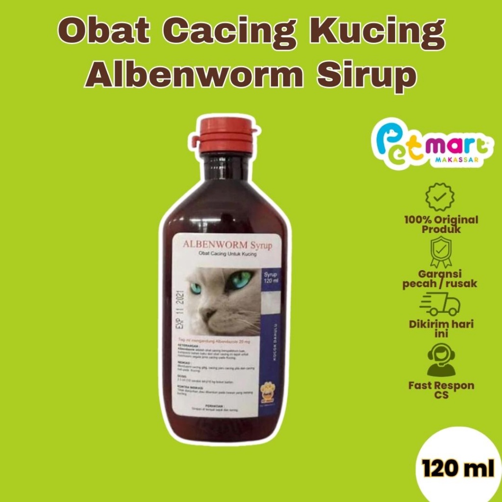 Albenworm Cat Syrup Liquid Cat Worm Medicine 120 ml | Shopee Malaysia
