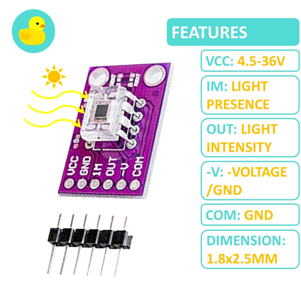 OPT101 Monolithic Photodiode Light Intensity Sensor Module | Shopee ...