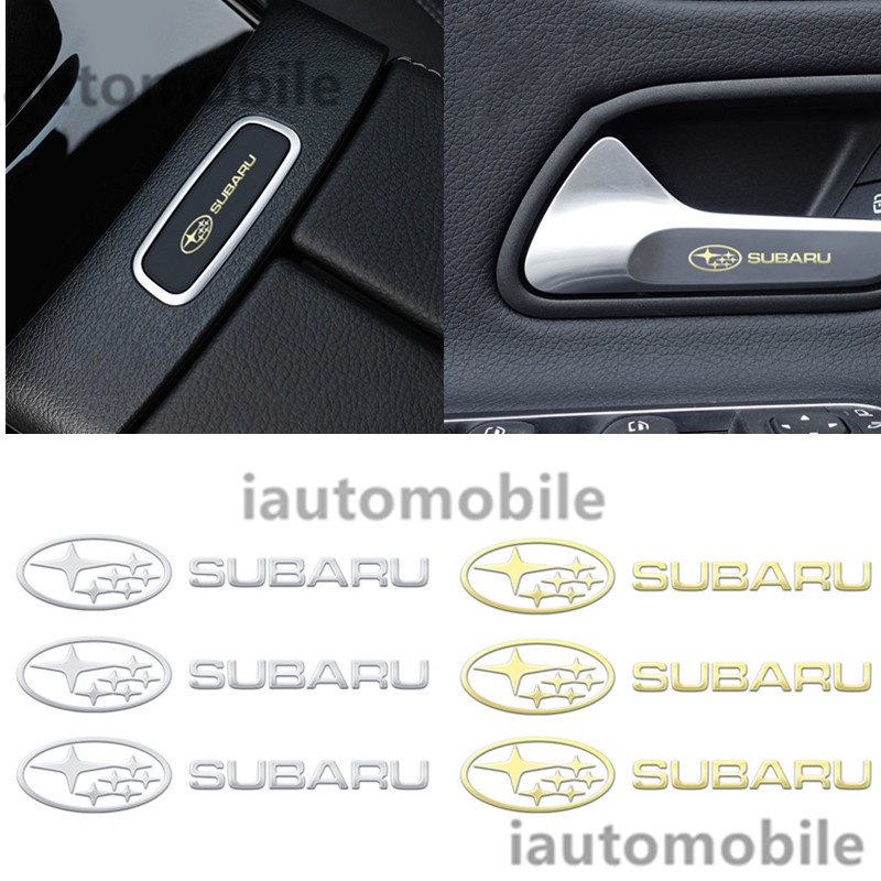 For Subaru Logo 3D Silver Metal Labels Plated Decorative Stickers for ...