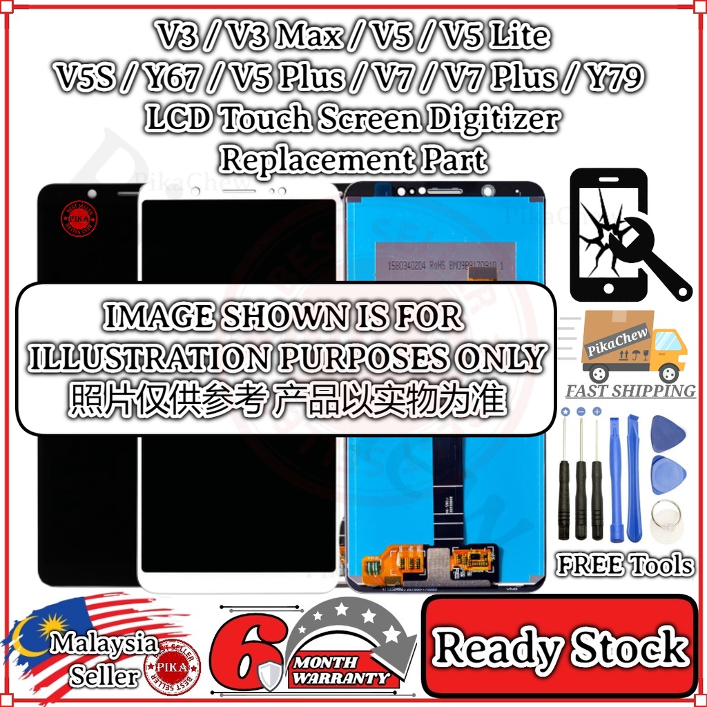 PIKA Compatible with Vivo V3 / V3 Max / V5 / V5S / Y67 / V5 Plus Lite / V7 / V7 Plus / Y79 LCD ...