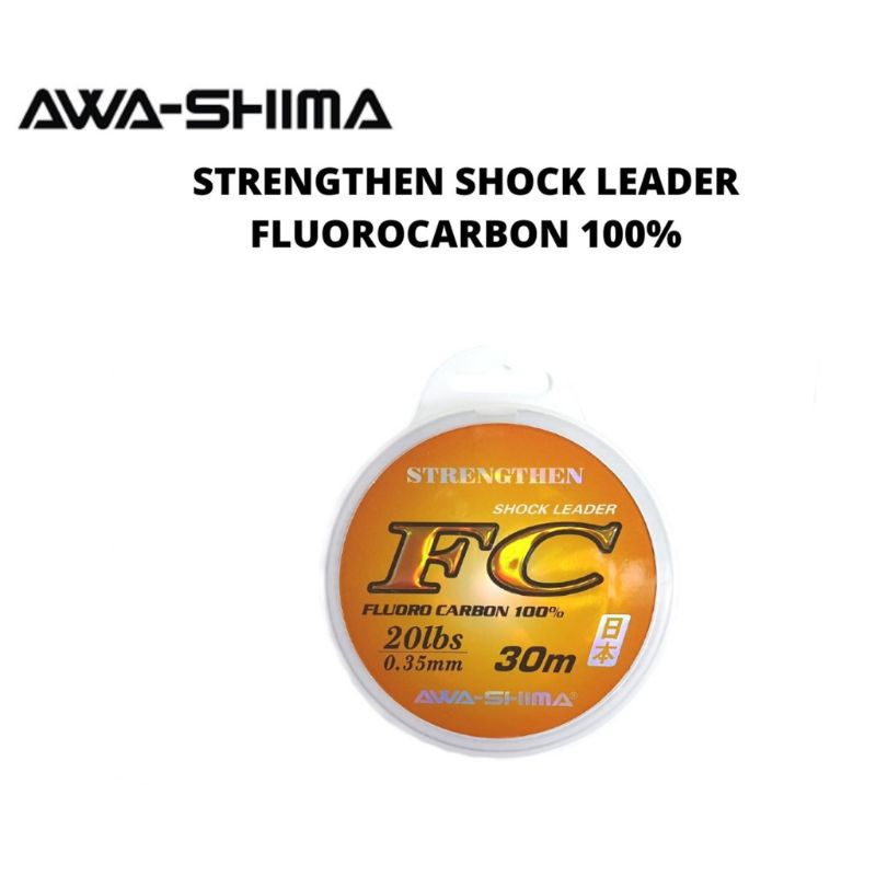 AWASHIMA 🇯🇵 100% Fluorocarbon FC Shock Leader Line 30m | Shopee Malaysia