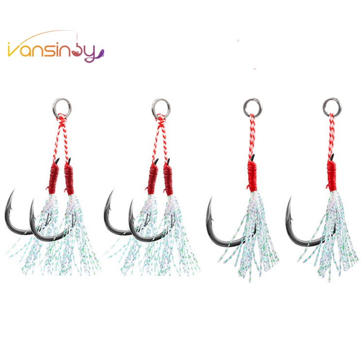 Fishing Hook Assist Hooks Jig Lure Single Hook Double Hook Slow Fast ...