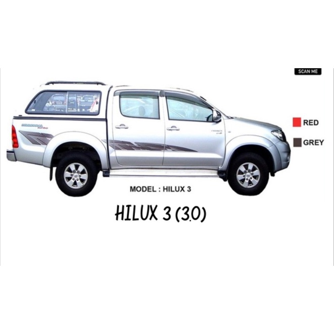 Body Sticker/Side Body Lining Toyota Hilux TRD SPORTIVO | Shopee Malaysia