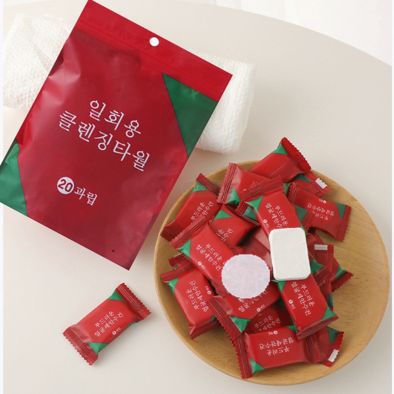 Cotton Compressed Towels Fabric Pellets Set Of 20 Capsules Multipurpose ...