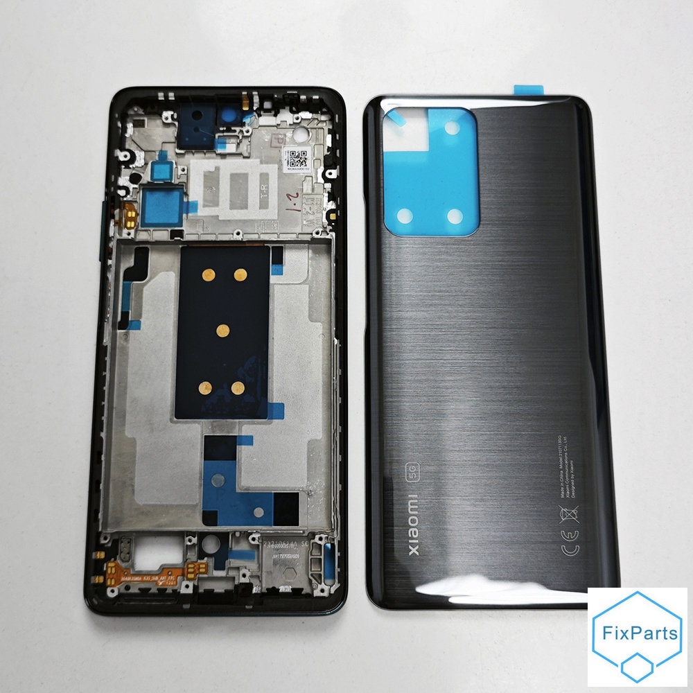 Original For Xiaomi 11T Pro 5G Metal Middle Frame Plate + Battery Door ...