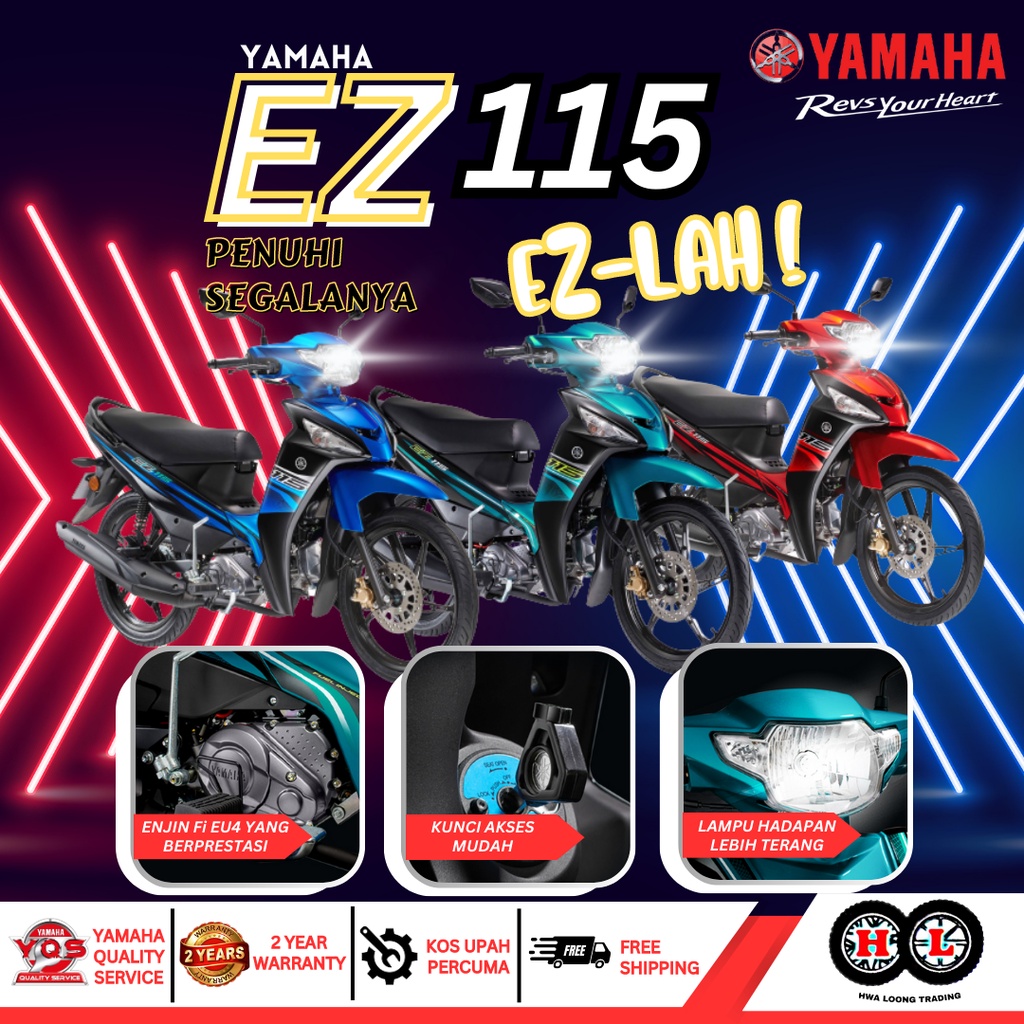 Yamaha EZ 115 NEW Yamaha Moped Motorcycle Yamaha Motor EZ115 Fuel Injection (BOOKING FEE ...