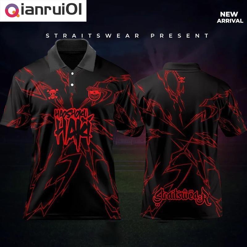 (Qianrui01) HAOSHOKU HAKI KOLER RETRO JERSEY Baju Masdo Short Sleeve ...