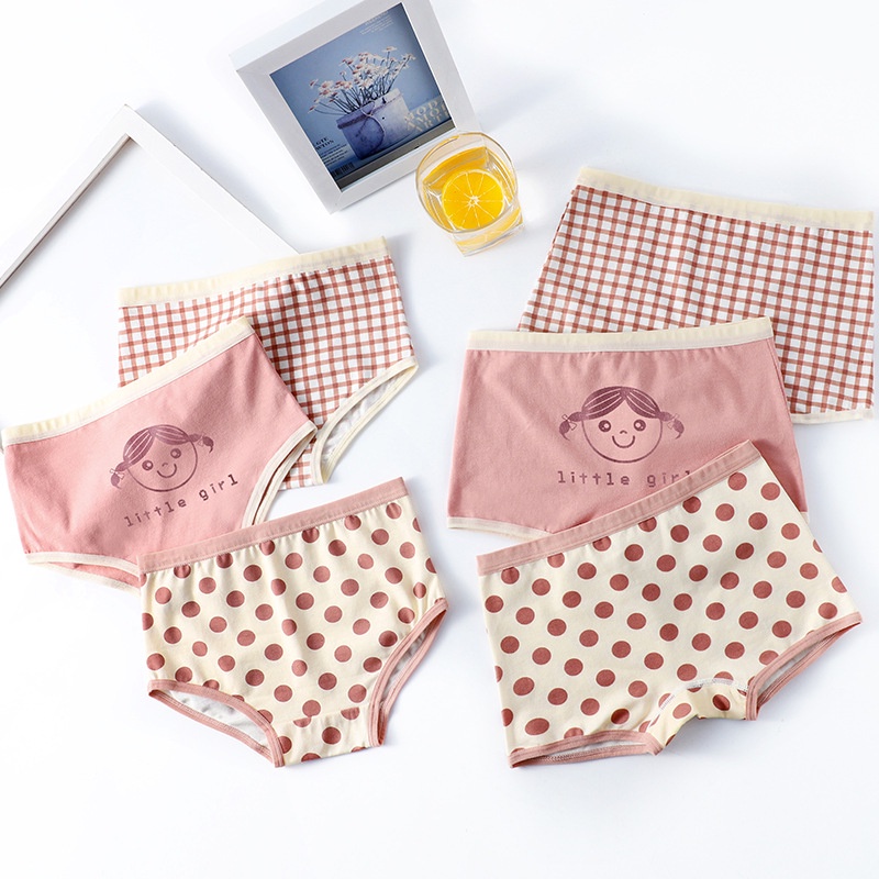 2-6 Yrs Baby girl underwear cotton soft kids panties cartoon kids panties Seluar Dalam Gadi ...