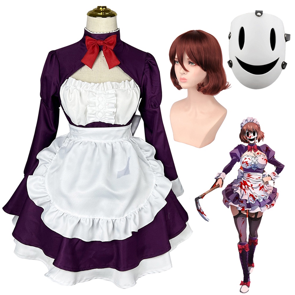 Maid-fuku Kamen Cosplay Costume Anime High-Rise Invasion Cosplay ...