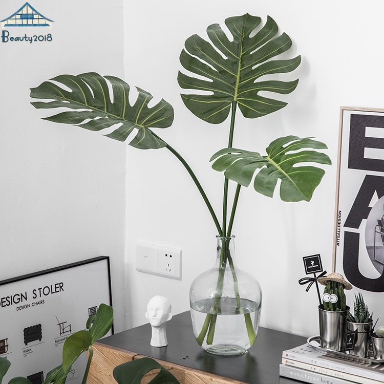 Ins Monstera Palm Leaves Artificial Tropical Monstera Leaves Simulation ...