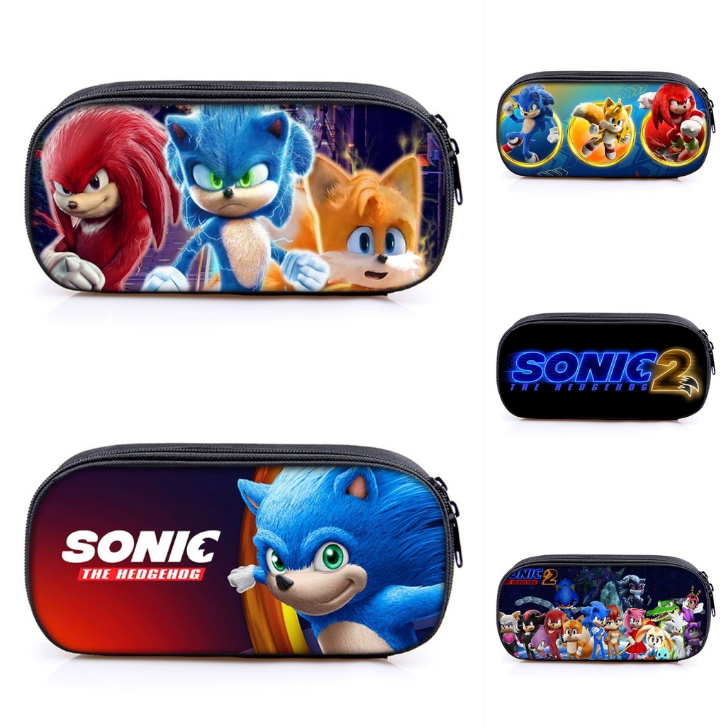 SONIC 2 Printed Pencil Case Primary School Anime Sonic Stationery Box ...