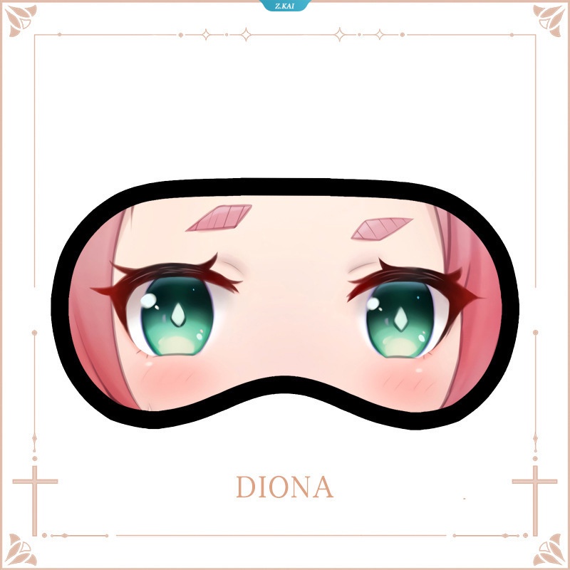 Genshin Impact Eye Patch Anime Sleep Blindfold Diluc Ragnvindr Casual ...