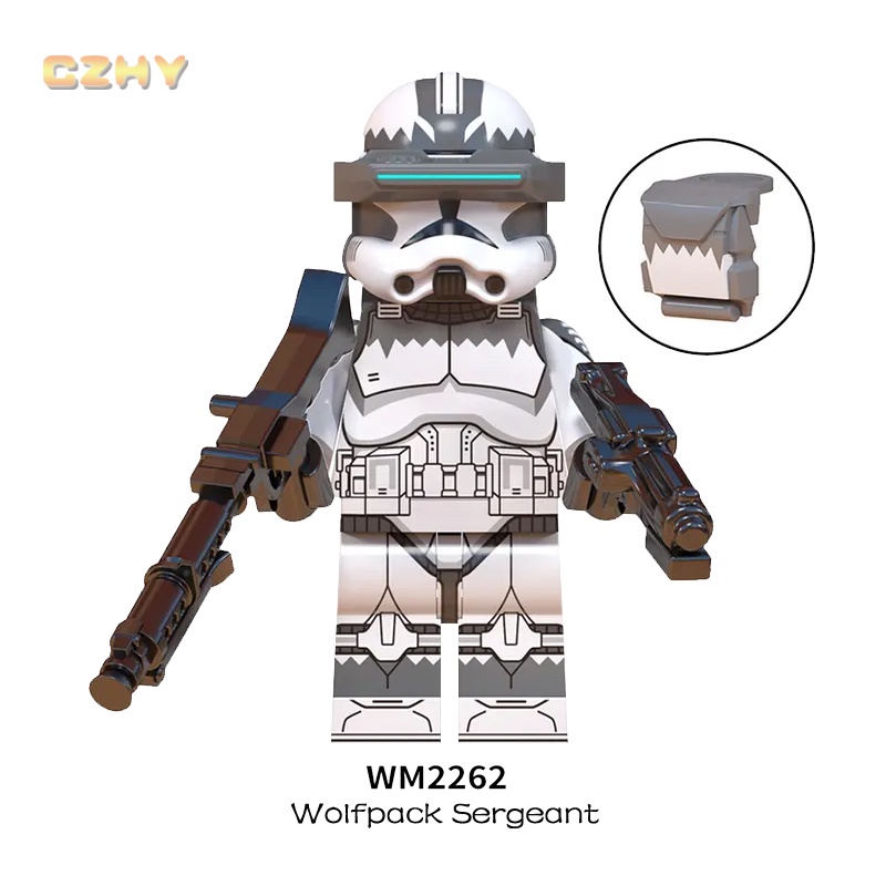 Mini Wolves Commander Clone Trooper Boost Wolfpack Captain Sergeant ...