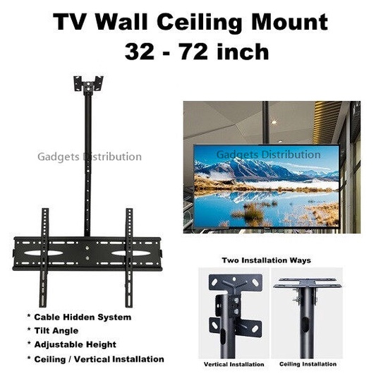 SM 32 to 72 Inch LCD TV Wall Ceiling Mount Bracket Holder Adjustable ...