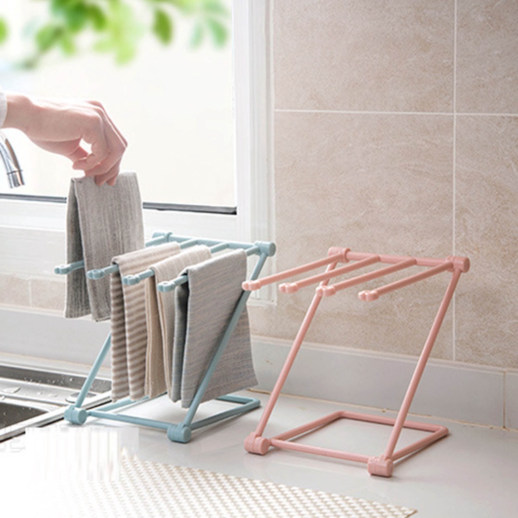 [EPAY] Countertop Dishcloth Drying Rack Folding Vertical Hand Towel ...
