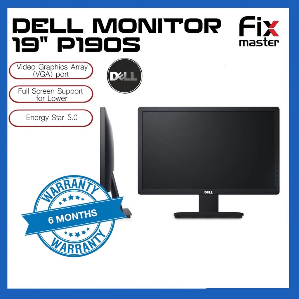 FIXMASTER Dell 19’’ LCD LED PC Monitor / Monitor For PC Desktop CCTV ...