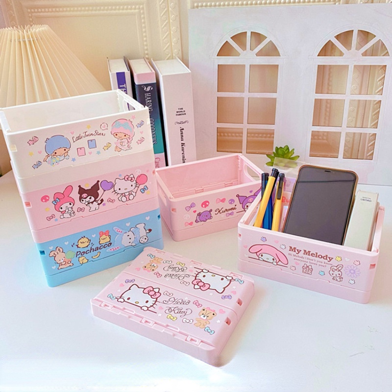 Anime Desktop Storage Box Anime KT Pochacco Foldable Mini Organizer Box ...