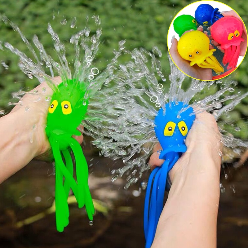 Cartoon Octopus Relief Toys Adult Kids Swimming Pool Water Splash ...