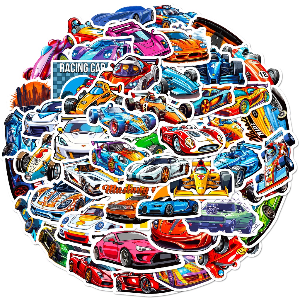50PCS Cool Cartoon JDM Racing Stickers For Luggage Phone Case Laptop ...