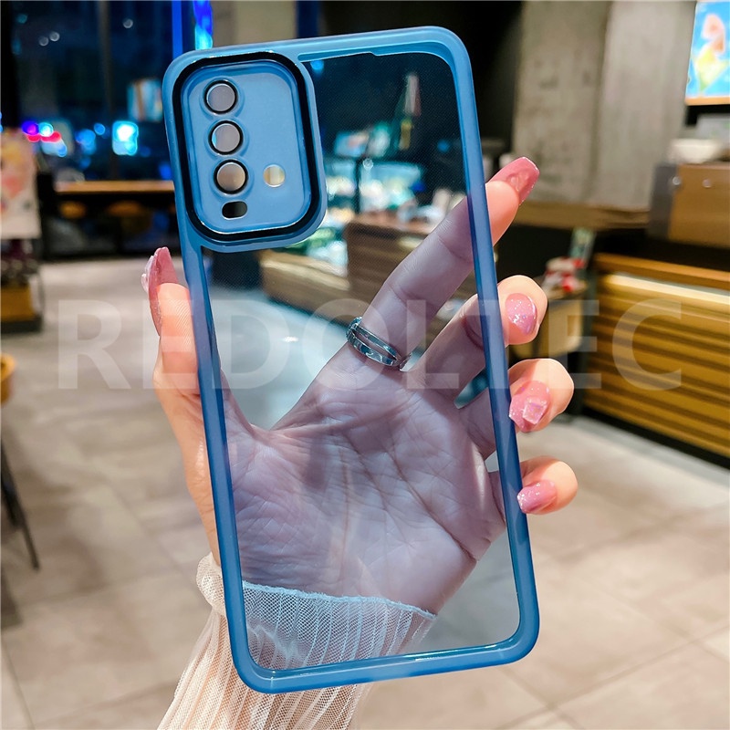 For Redmi 9T Casing Pure Color Thin Transparent Shockproof Soft TPU ...