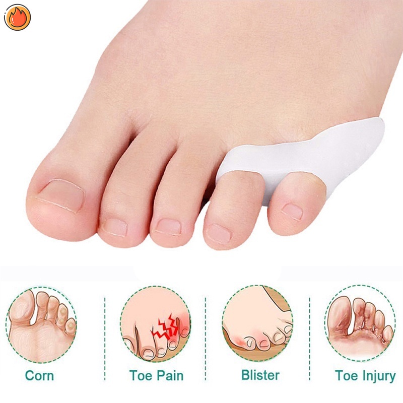 Toe Pads Little Toe Braces Toe Protector Caps Silicone Pinky Finger ...