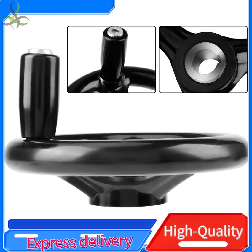 Black Round 3 Spoke Hand Wheel for Lathe Milling Machine Hand Wheel ...