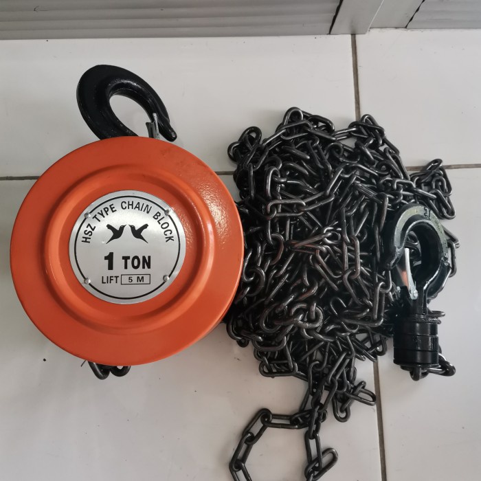 Chain block 1ton x 5 Meters takel tekel Pulley Chain Hoist | Shopee ...