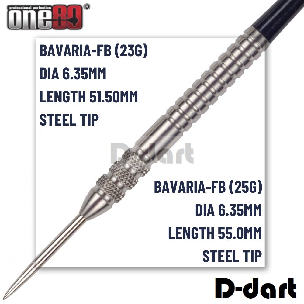 (SALE) ONE80 STEEL TIP DART - 23G/25G BAVARIA ULTRA FB 90% VHD TUNGSTEN ...