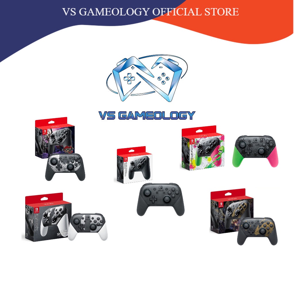 (READY STOCKS) NSW Nintendo Switch Original Pro Controller - Grey/SSBU ...