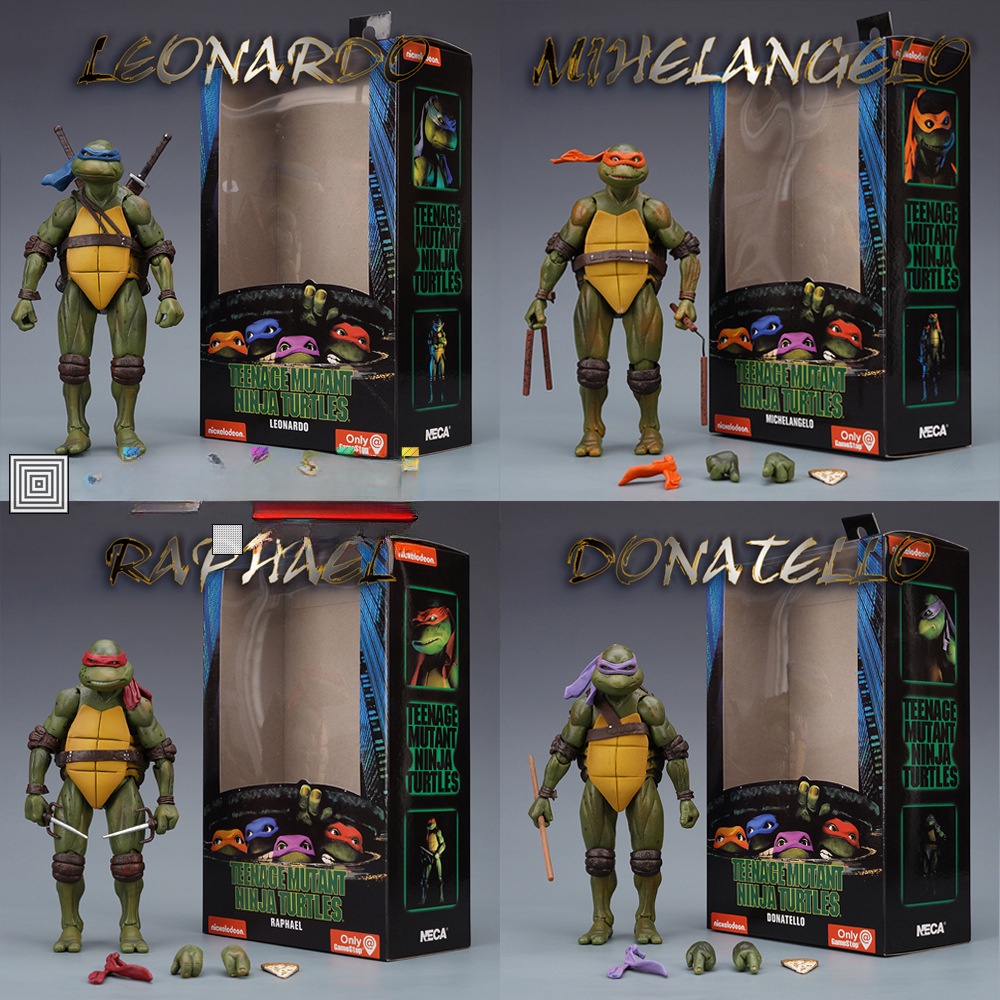 Teenage Mutant Ninja Turtles 1990 Movie Leo Don Mikey Raph Action ...