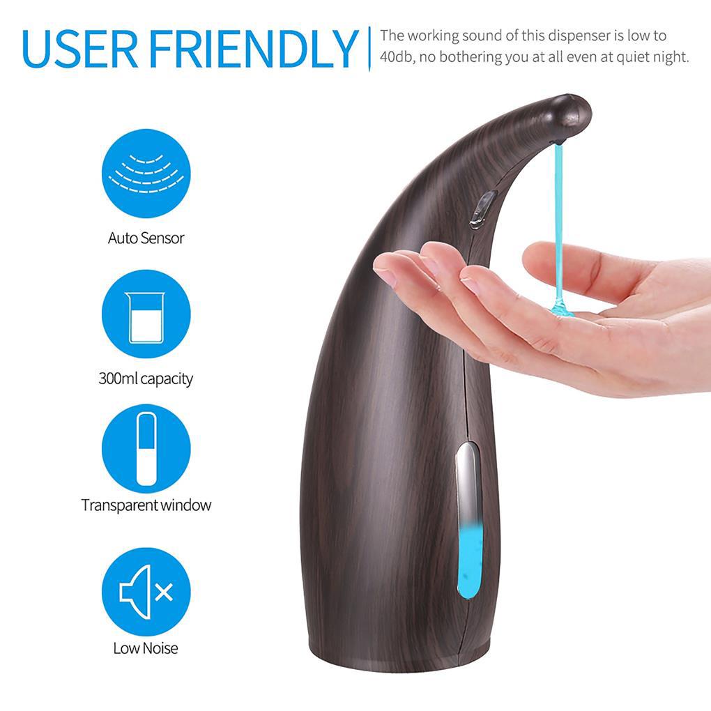【Biho】Touchless Automatic Sensor Soap Dispenser 300ml Bottle Waterproof ...