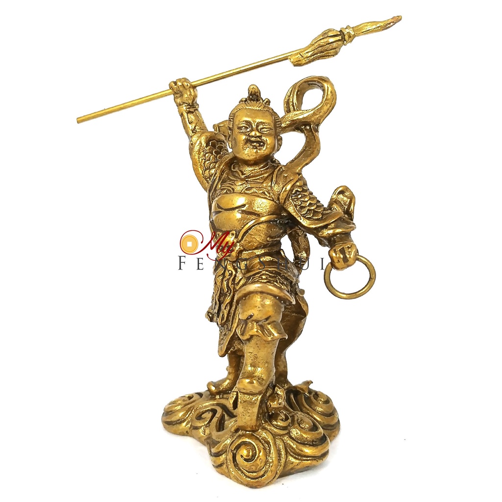 Feng Shui Brass Na Zha Statue - Marshal Of The Central Altar 哪吒三太子 ...