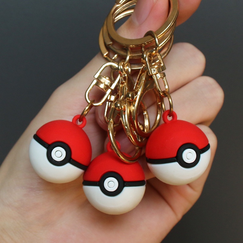 Pokeball Anime Figure keychain Kids Cute Key Rings Gift Portable ...