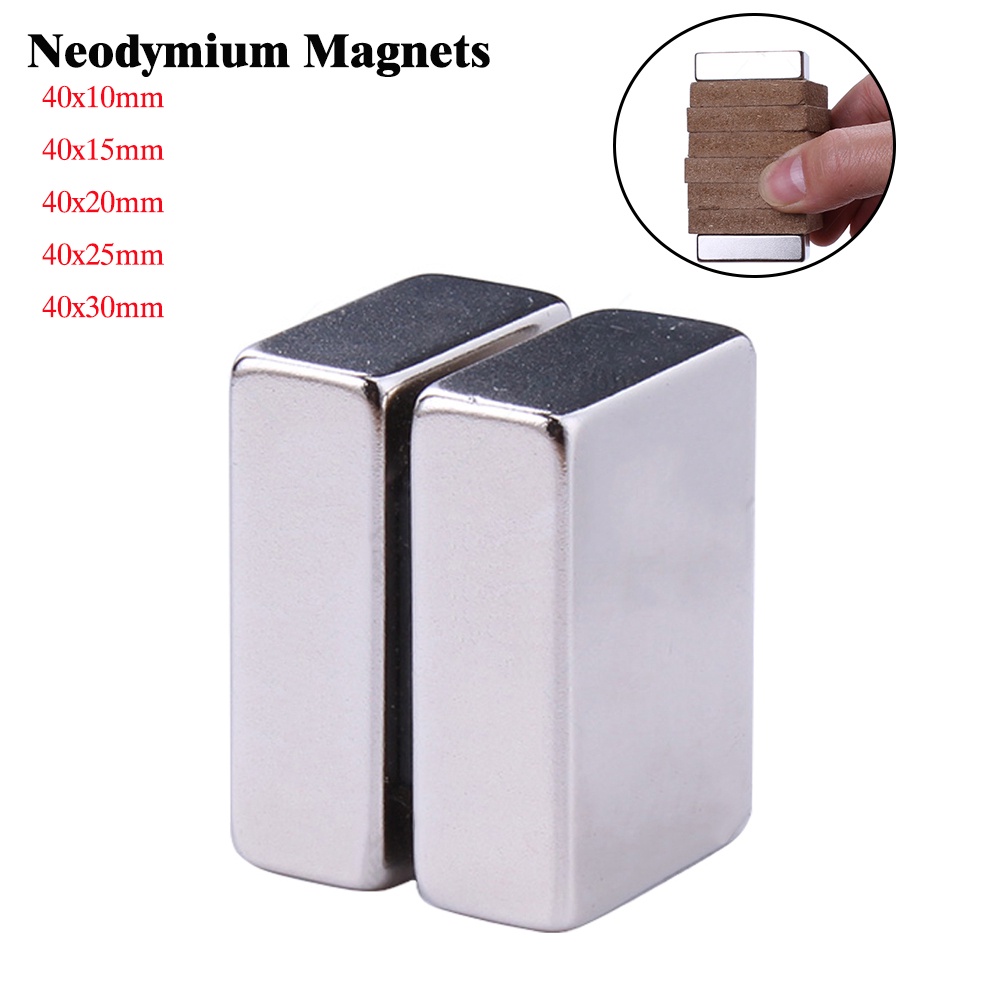 1Pcs Rectangle Neodymium Magnets 40x10 40x15 40x20 40x25 40x30 Rare ...
