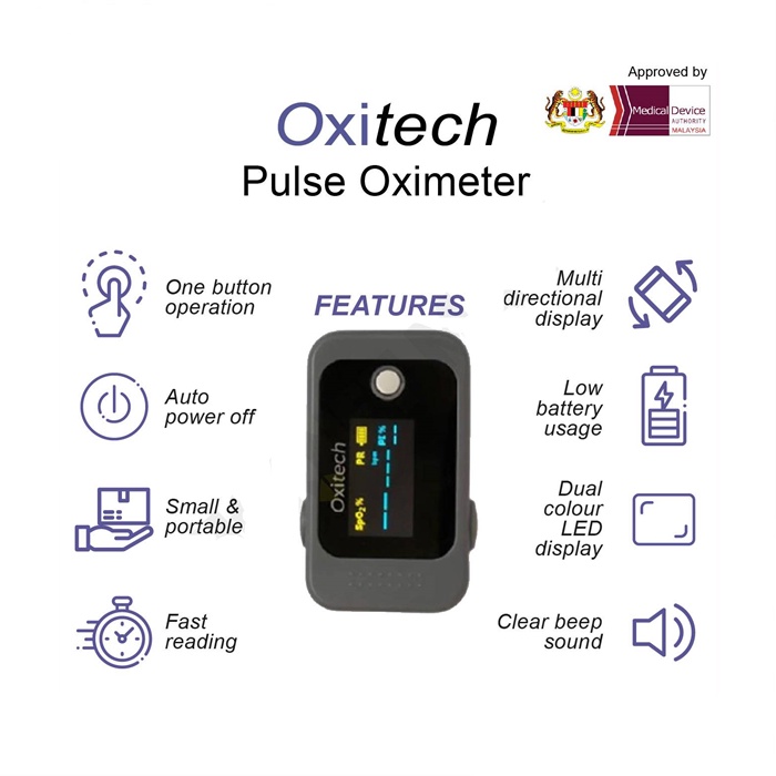 Oxitech Pulse Oximeter /Konsung Fingertip Pulse Oximeter /血氧仪 | Shopee ...